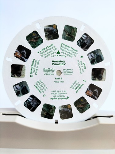 1998 AMAZING PRIMATES Mattel Fisher-Price VIEW-MASTER 3 reels ID. 73990 ...