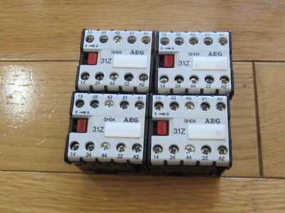 (4) AEG SH04 31Z/SH0431Z24VDC MINI RELAYS 600VAC 16A! MINT & COOL-THE ...