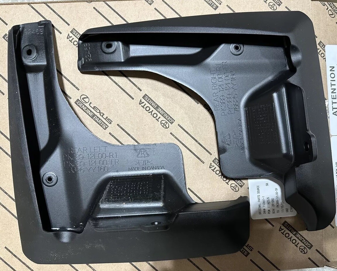 Toyota Corolla Rear Mudguard Left and Right Genuine OEM PK389 12L00-TR ...