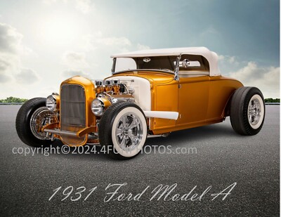 1931 Ford Model A Muscle Car Hot Rod Man Cave 8.5"x11" Photo Print | eBay