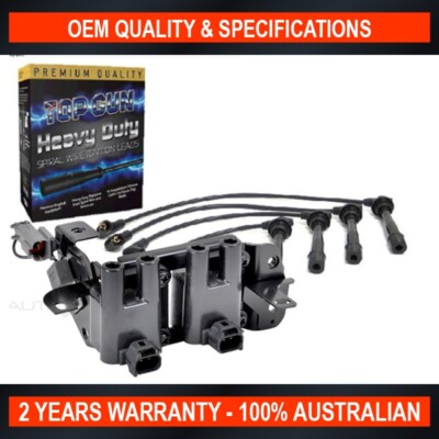 Ignition Coil Pack & Lead Kit for Kia Rio JB LX S Sport 2007-2011 1.4L ...