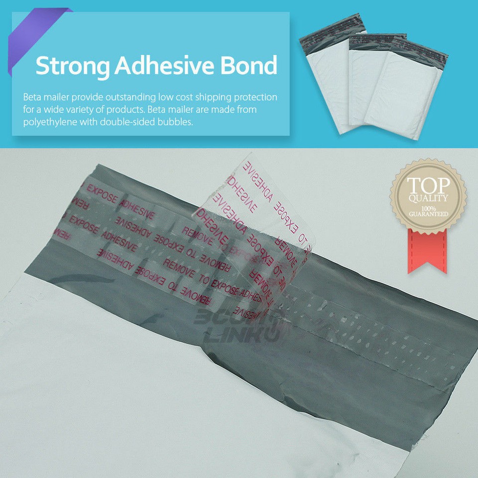 4x6 inch poly Self Seal Bubble Mailer Padded Envelope #0000 25 ...