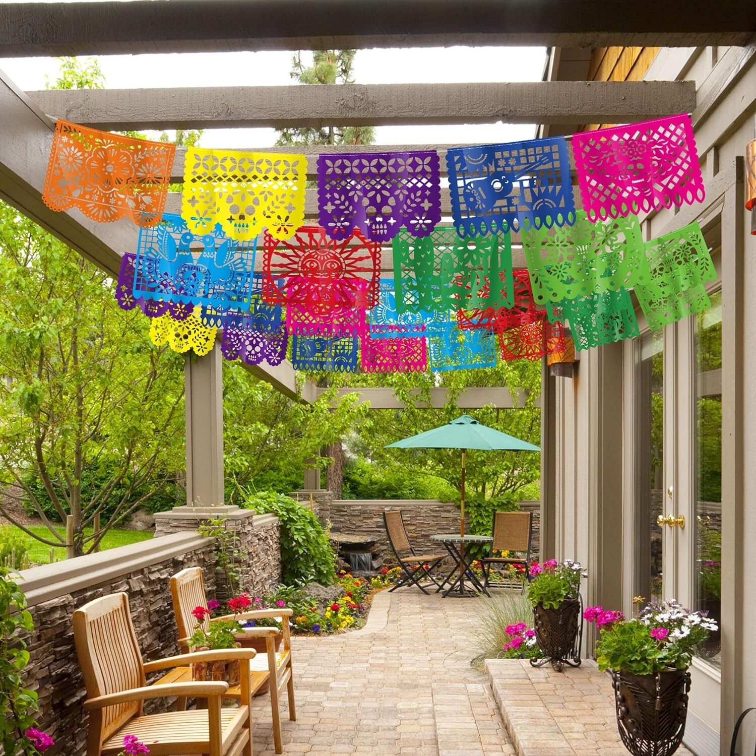 18 FT Cinco De Mayo Party Decorations, Fiesta Banner with 9 Plastic ...