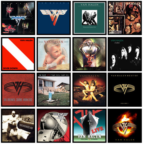 VAN HALEN 16 pack album cover discography magnet lot - eddie alex david ...