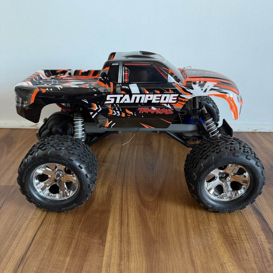 Traxxas Stampede 2WD RC Truck 1/10 Titan 12T 550 Motor - Orange - READ ...