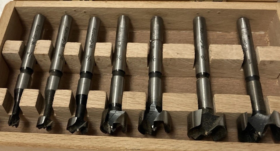 Forstner 7-Piece Wood Boring Drill Bit Set 1/4-1 Made In West Germany ...