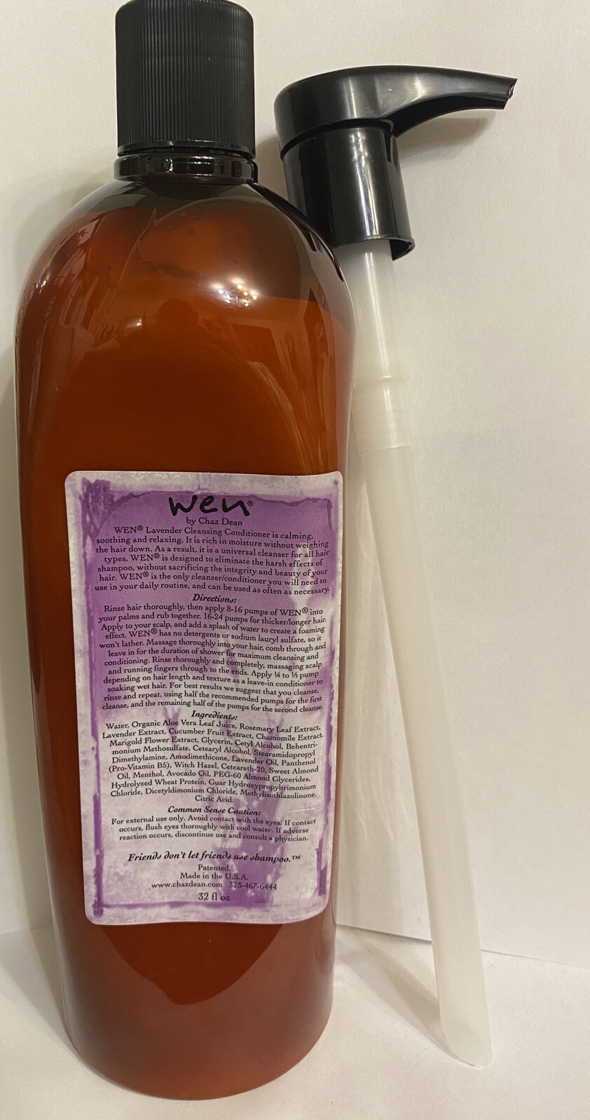 Wen Cleansing Conditioner Shampoo LAVENDER 32oz HUGE Chaz Dean Sealed ...