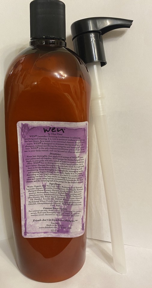 Wen Cleansing Conditioner Shampoo LAVENDER 32oz HUGE Chaz Dean Sealed ...
