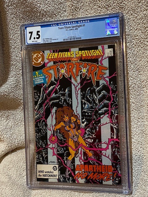 DC Comics Teen Titans Spotlight #1 Starfire CGC Graded 7.5 Geroge Perez ...