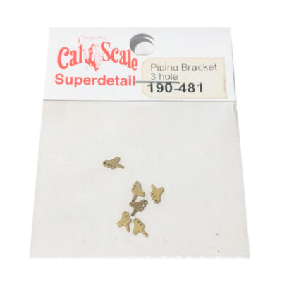 Cal Scale 190-481 Steam Loco Piping Brackets Three-Hole Style (6) HO ...