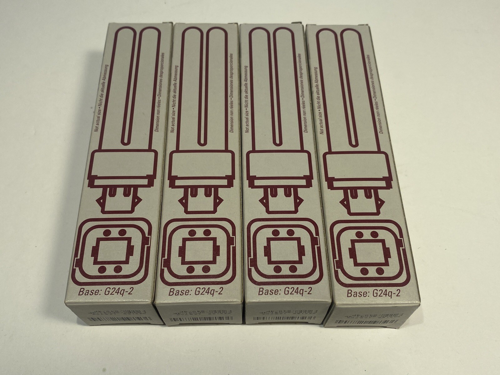 Lot of 4 New GE Biax D/E Compact Fluorescent Bulbs, 18W, G24q-2 Base, 4 ...