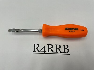 Snap-on Tools USA NEW ORANGE Hard Handle 3/16" Flat Head Screwdriver ...