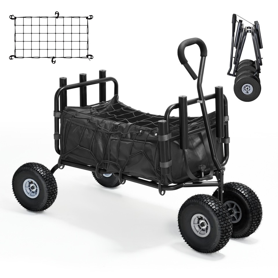 Collapsible Fishing Cart for Sand Beach Cart Heavy Duty Garden Cart | eBay