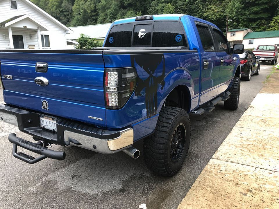 (2) Skull Decals large 20x30" TRUCK BED auto graphic vinyl sticker army ...