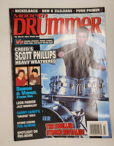 Modern Drummer Magazine March 2002 Featuring Scott Phillips | eBay
