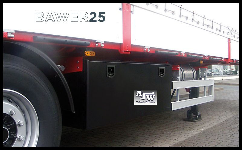 BAWER V2515 STEEL TOOLBOX BLACK 500MM STORAGE BOX SIDE LOCKER HGV TRUCK ...