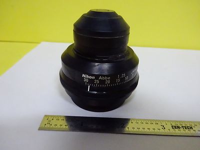 MICROSCOPE PART SUBSTAGE CONDENSER ABBE + IRIS NIKON JAPAN AS IS BIN#X7 ...