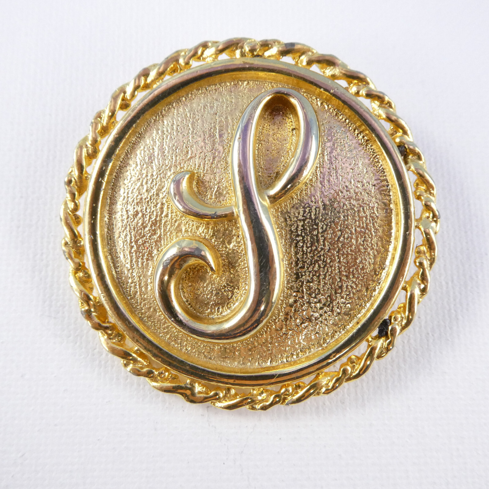 Vintage Monogram Alphabet Letter 'L' Gold Tone Pin Br… - Gem