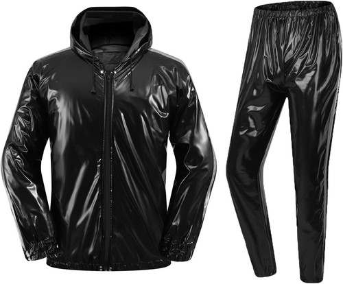 Anti-Rip Sauna Suit Weight Loss Sweat MMA Training Gym X-Large, Black ...