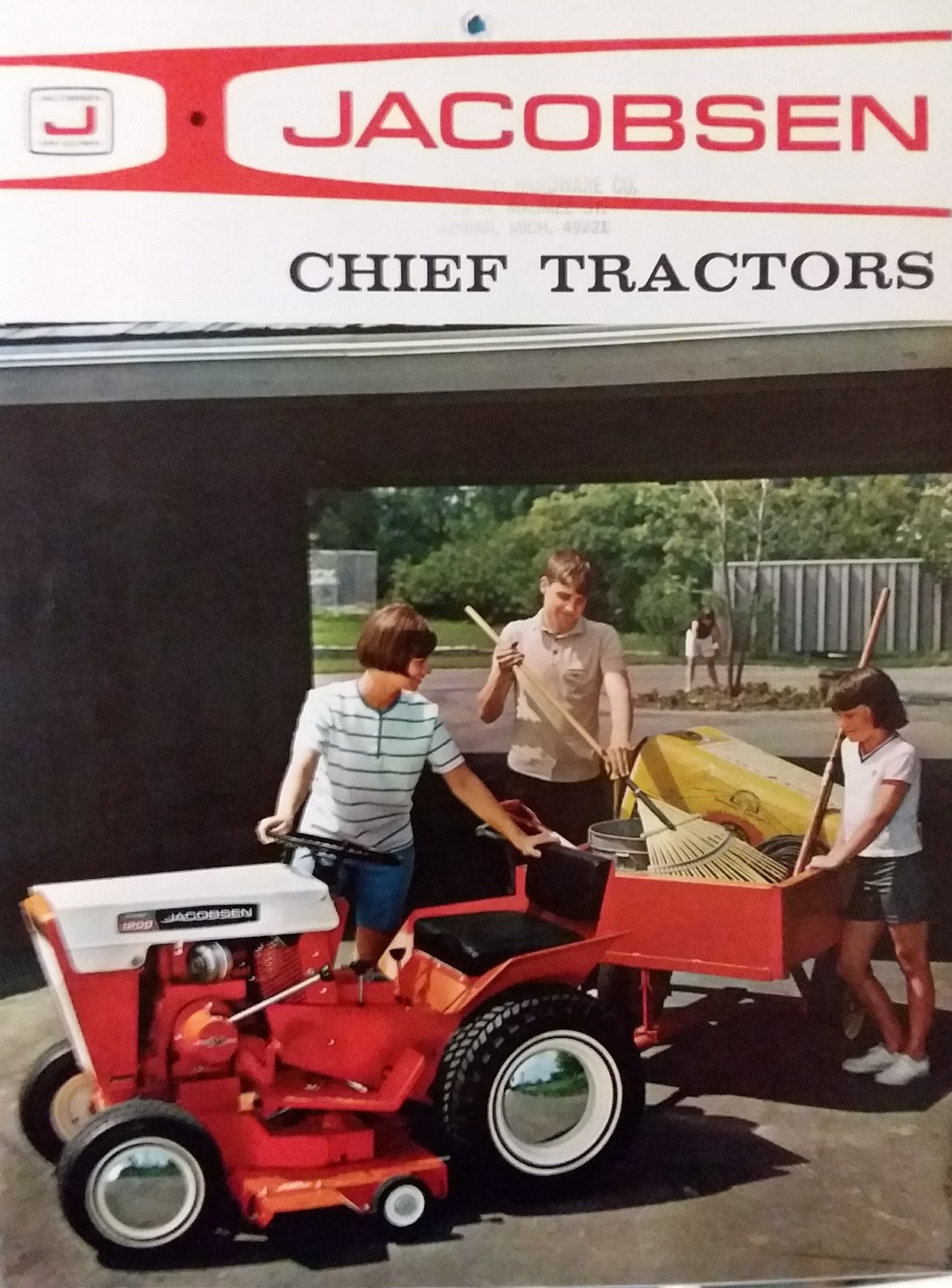 Jacobsen Super Chief 1200 Lawn Garden Tractor Color Sales Brochure ...