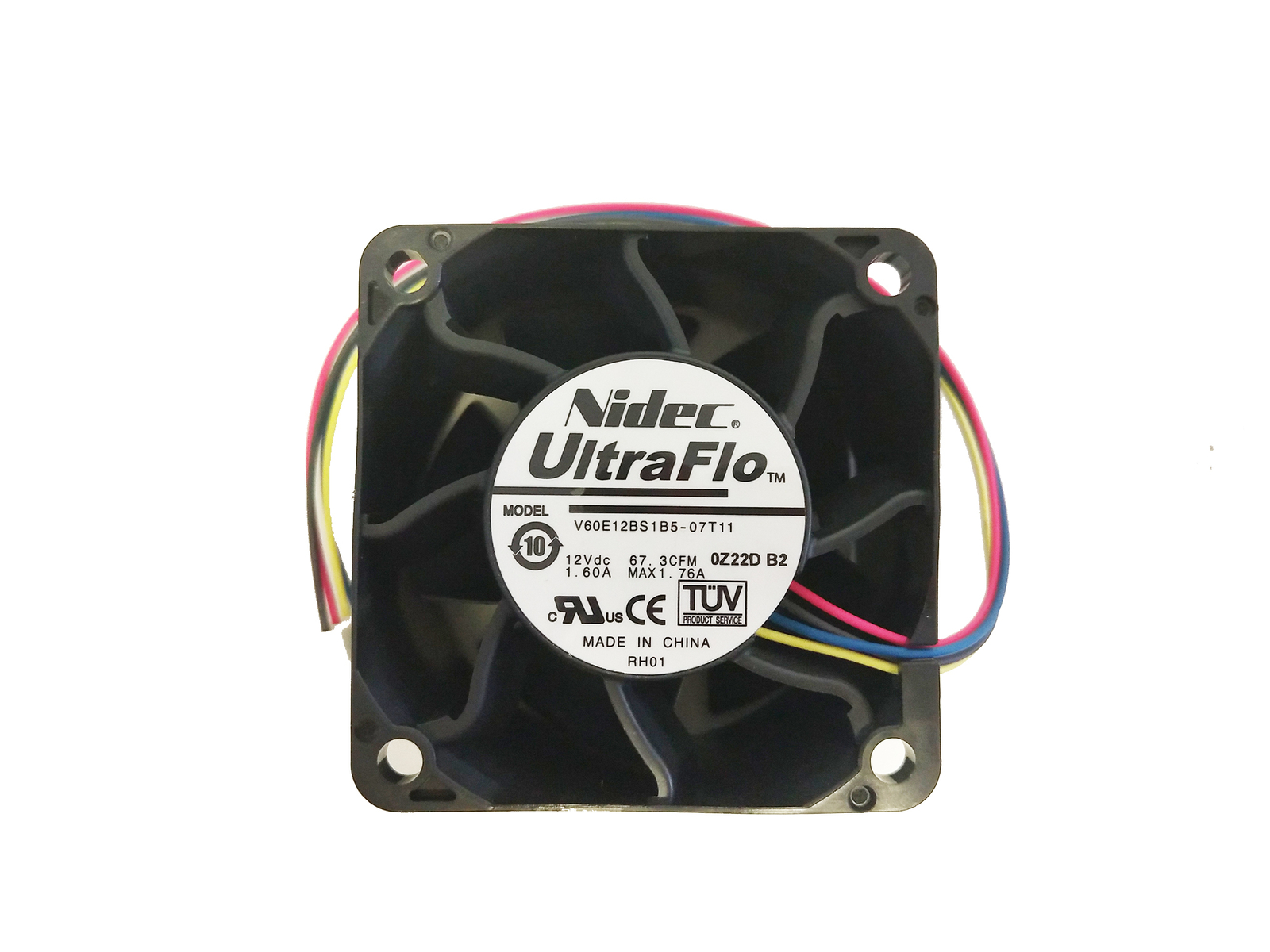 For Nidec UltraFlo Cooling Fan V60E12BS1B5-07T11 4-pin 12V 1.60A THA01 ...