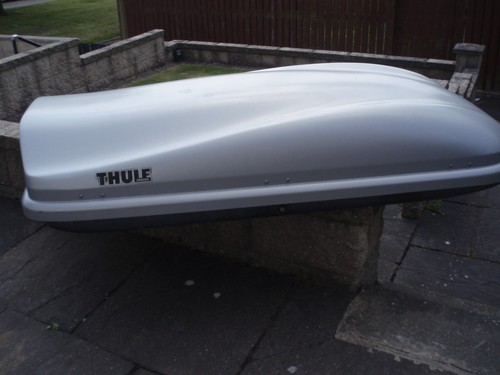 roof box used Thule evolution 375 litre capacity, broken strut for ...
