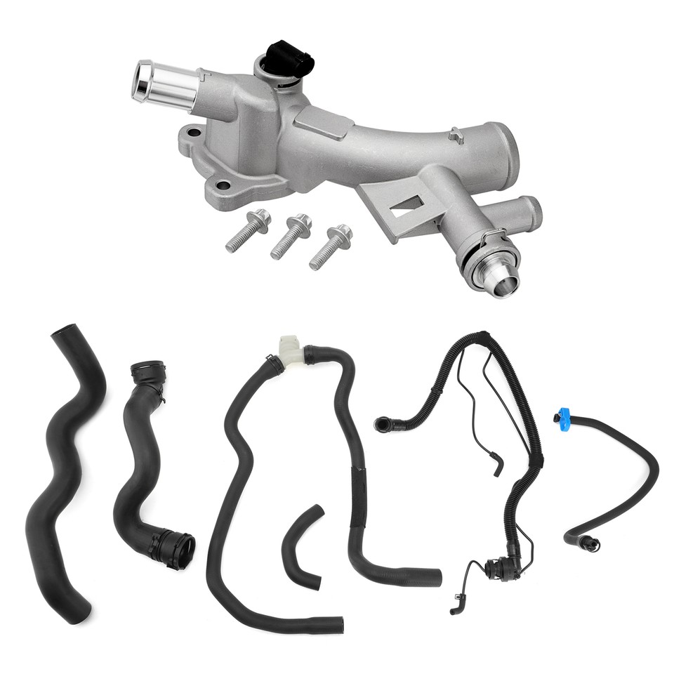 Coolant Housing Water Outlet w/Radiator Hose Kit for 2013-2019 Buick ...