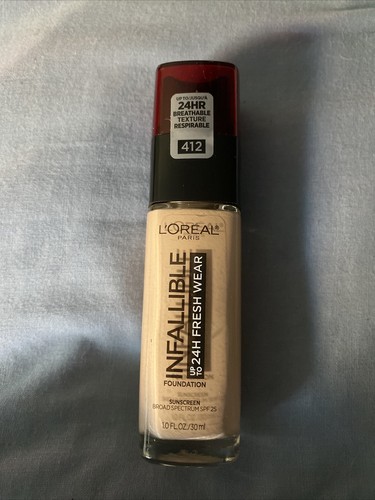 L'Oreal Paris Makeup Infallible Up to 24 Hour Fresh Wear #412 Warm ...