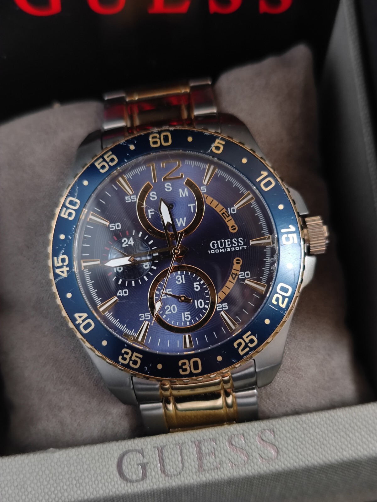 Guess Jet Chronograph Men's Watch Two Tone W0797G1 - 100m | eBay UK