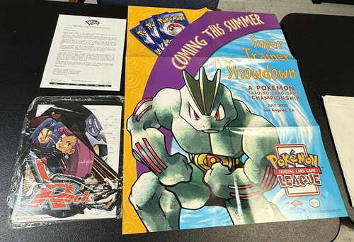 Vintage WOTC Pokemon Retailer Direct Team Rocket 2000 Kit RARE Poster ...