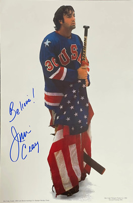 1980 Olympics Jim Craig Glossy 12x18 Photo USA Print Poster 'Miracle on ...