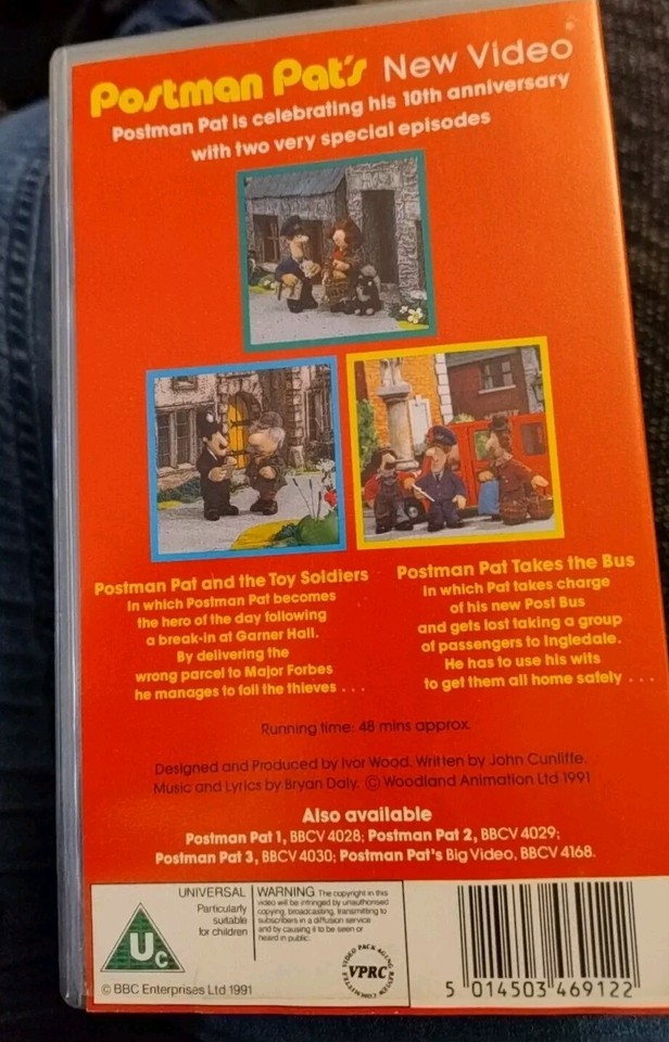 Postman Pat's new video VHS tape. Two 10th Anniversary Specials. Pal ...