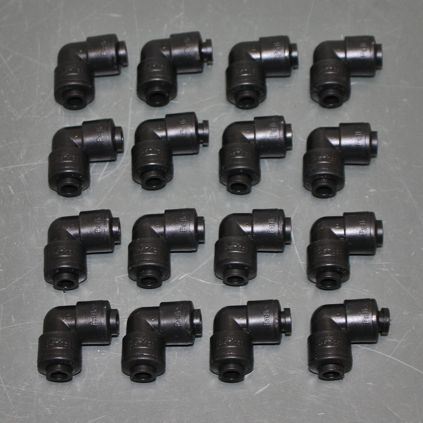 (16) Parker Parflex Trueseal 90° Elbow Union FB4EU4-HBLK, 1/4" Tube ...