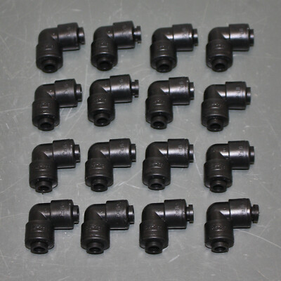 (16) Parker Parflex Trueseal 90° Elbow Union FB4EU4-HBLK, 1/4" Tube ...