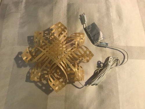 IKEA STRALA "STAR" BAMBOO 14" LAMP SHADE STRALA 157"CORD & E12 BULB ...