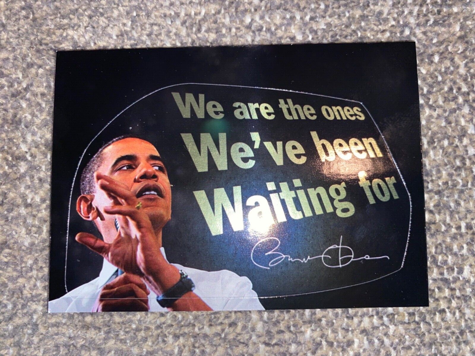 2008 Topps President Barack Obama Sticker Card #5 Pumped Up | eBay