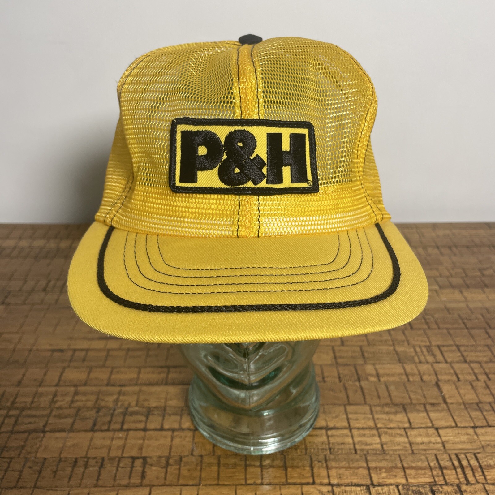 vintage full mesh trucker snapback Hat Patch USA Made… - Gem