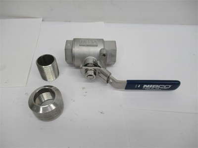 Nibco T585S6R66 , 1" NPT Stainless Steel 2-Piece Ball Valve | eBay