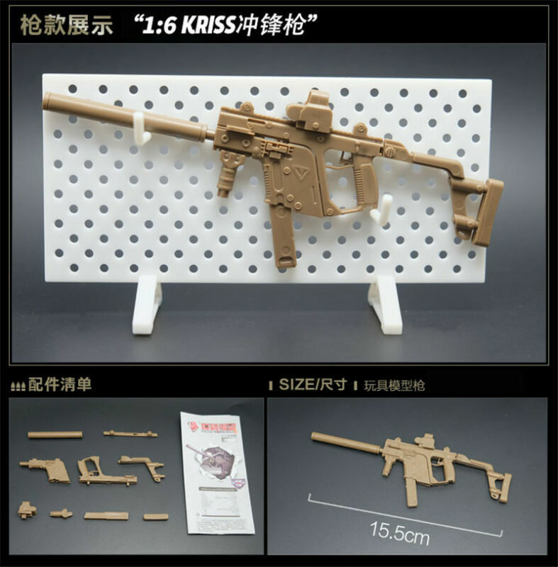 8pcs/set 1/6 Scale 4D Assembly MP5 HK53 UZI Submachine Gun Model KRISS ...