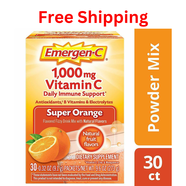 Emergen-C Super Orange Drink Mix 30 Packets (EMERCORANGE) for sale ...