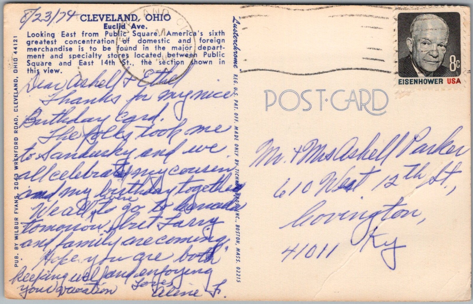 Euclid Avenue Street Scene Woolworths Coles Bus Cleveland Ohio Postcard ...