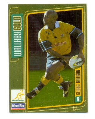 2002 Weet-Bix Wallaby Gold Limited Edition Collector Cards #6 George ...