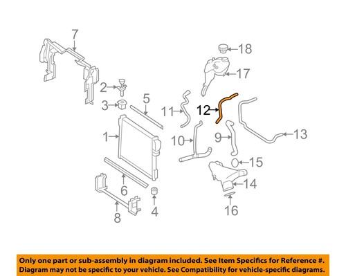 MERCEDES OEM 07-10 CL550 Cooling Radiator Components-Overflow Hose ...