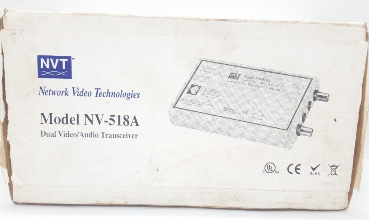 NVT DUAL AUDIO/VIDEO TRANSCEIVER NV-518A 12-24V OR 100MA LOT OF 2 | eBay