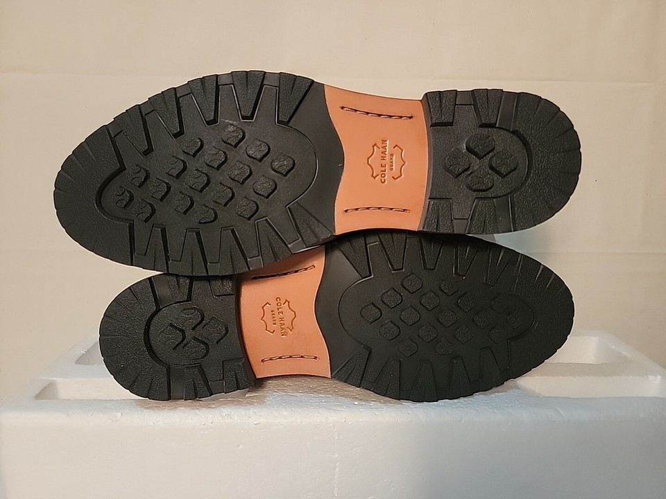 COLE HAAN MEN'S BERKSHIRE LUG BRITISH TAN LEATHER CHELSEA BOOTS C38745 ...