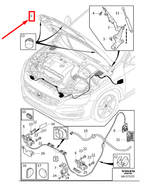 Volvo S60 Mk2 Front Hood 31335883 Genuine for sale online | eBay
