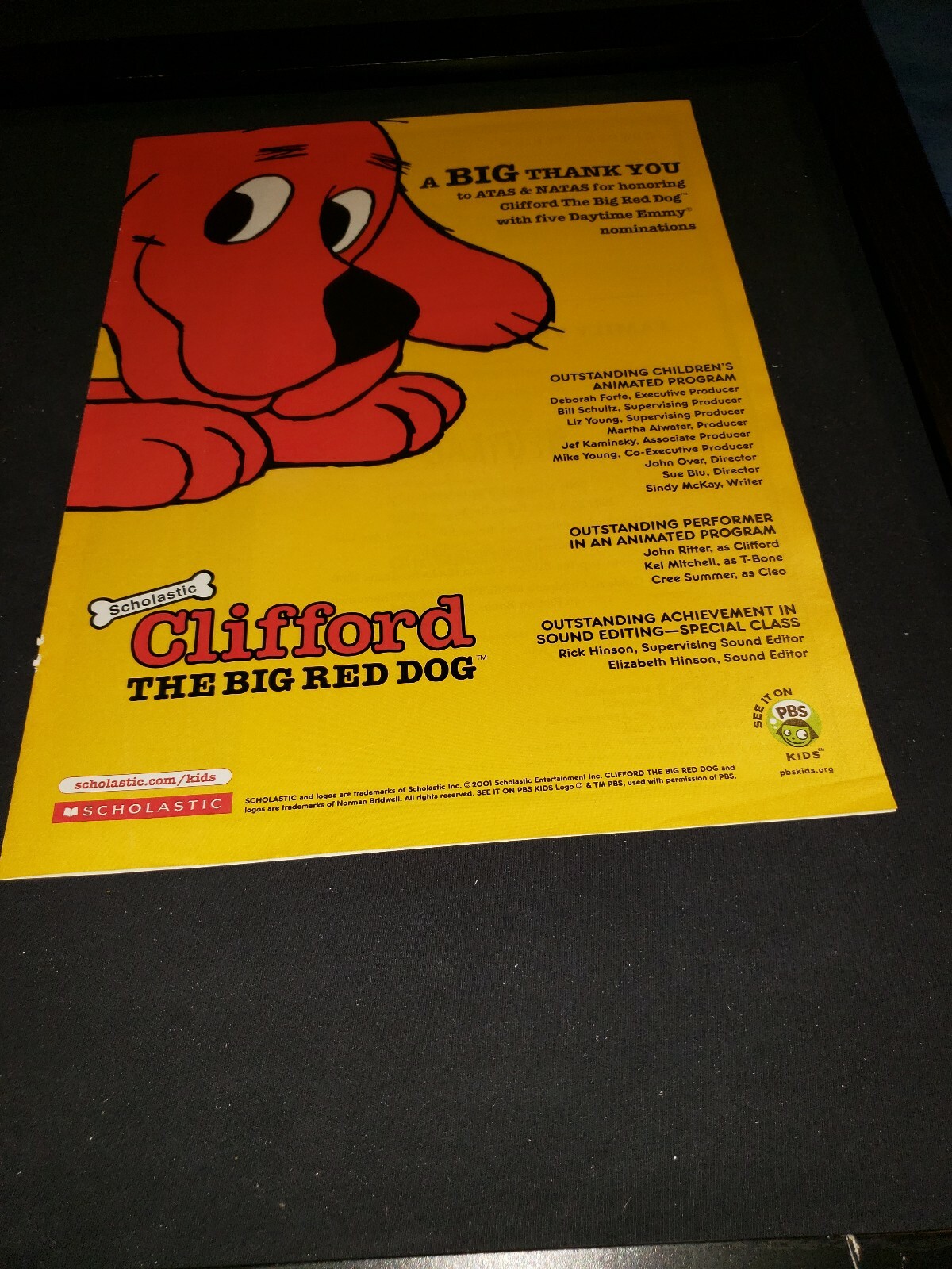 Clifford The Big Red Dog Rare Original Emmy Awards Promo Poster Ad ...