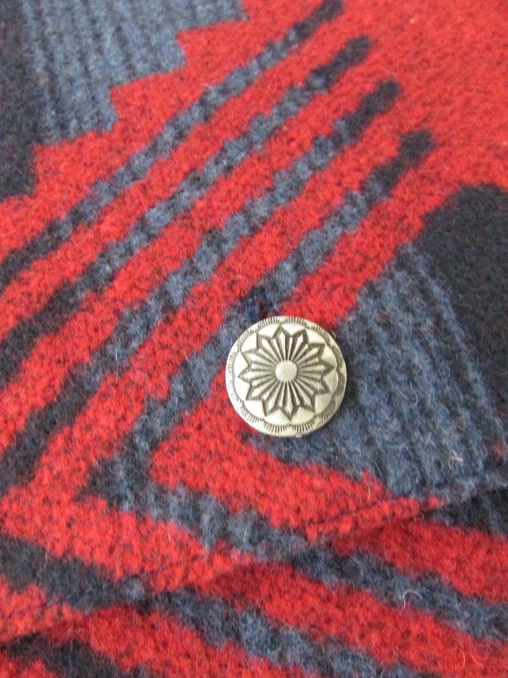 Pendleton Style Rhonda Stark Navy Apache Southwest Wool Blanket Vest Sz ...