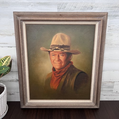 Vintage Oil Painting of John Wayne by Peter Shinn - 30" x 26" | eBay