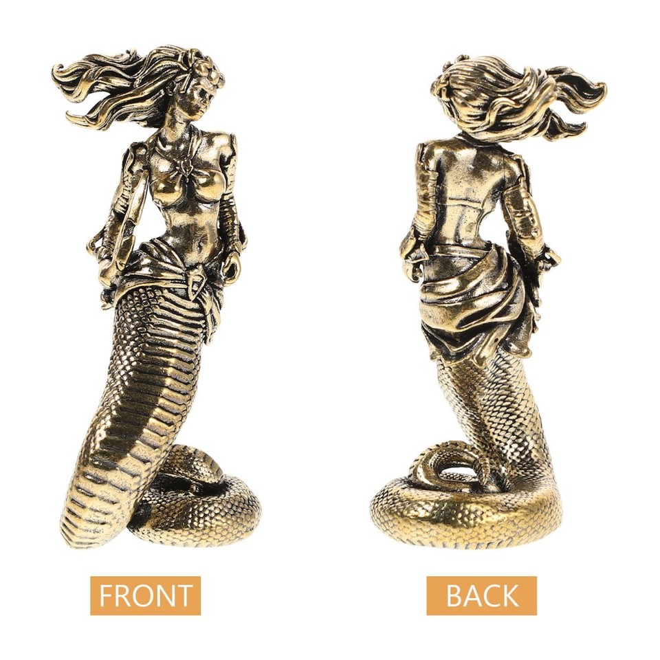 Mythology Statue Snake Figurine Antique Copper Statue Unique | eBay UK